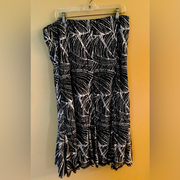 JM Collection | Skirts | Jm Long Flaired Skirt Xl 0 Polyester Black And ...
